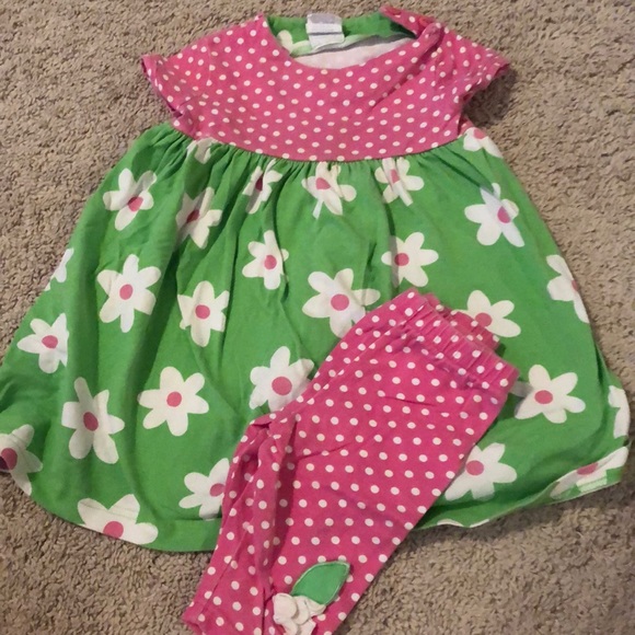 Matching Sets | Two Piece Setgreen And Pink Flowers | Poshmark